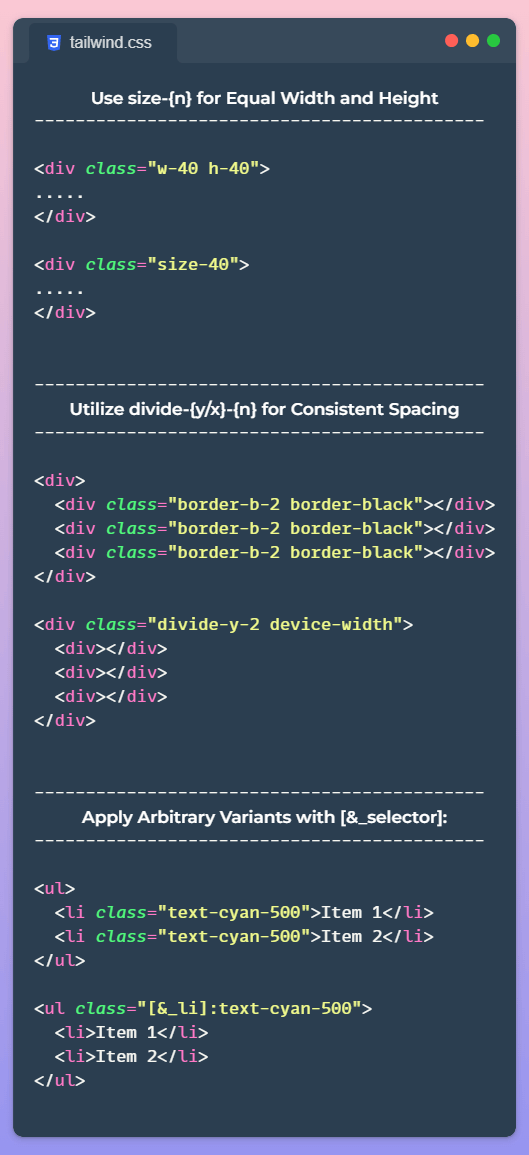3 Useful Tailwind CSS Tips - part 1 - Front-end Tips