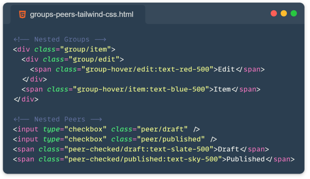 How to Use the group and peer Modifiers in Tailwind CSS - Front-end Tips